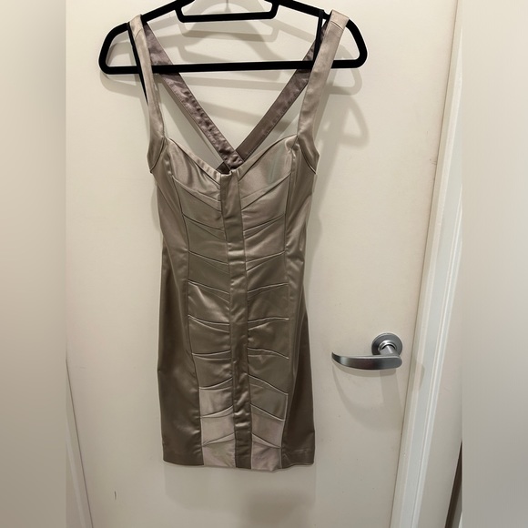 bebe | Dresses | Bebe Gold Dress | Poshmark